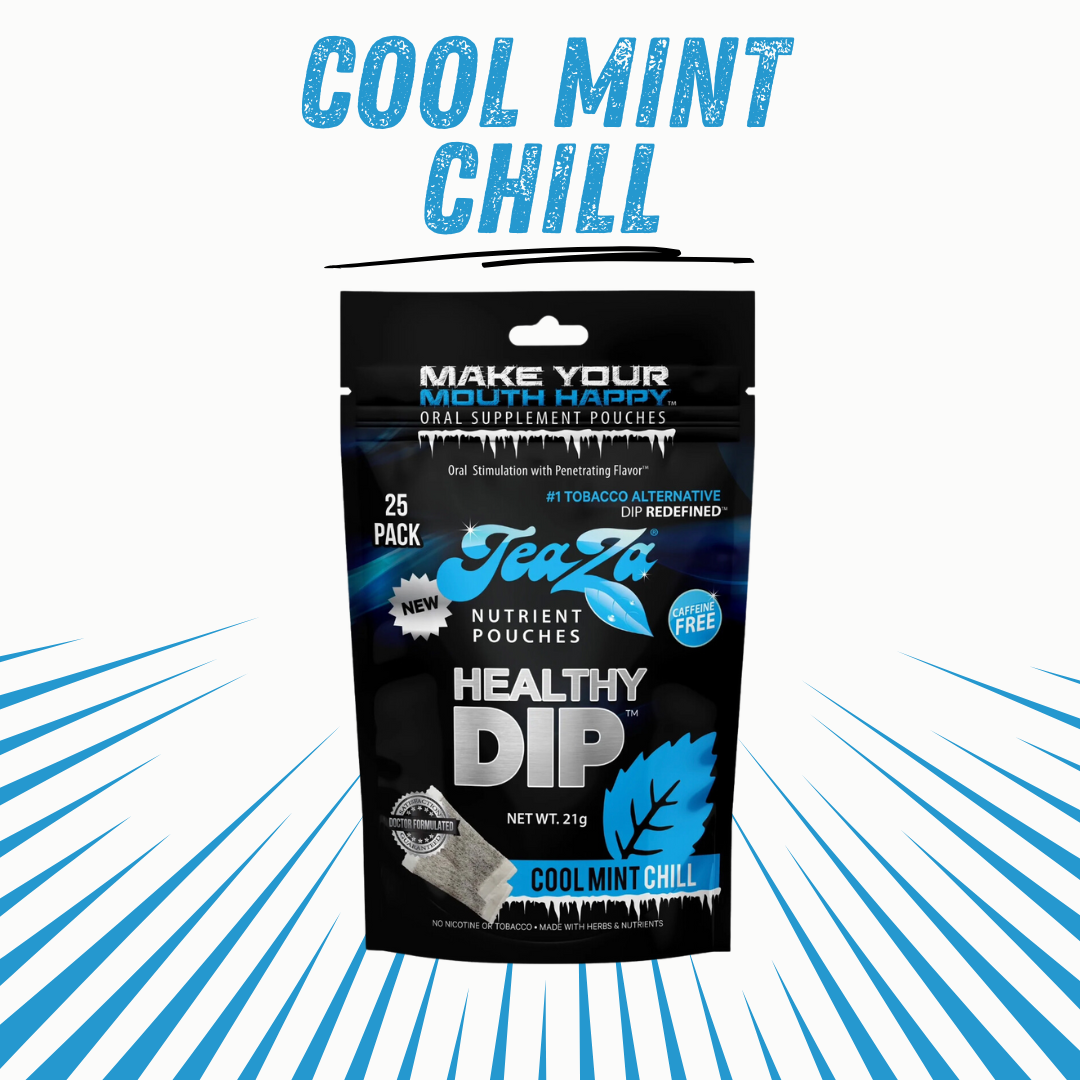 TeaZa® Cool Mint Chill – Nicotine-Free Herbal Pouches, 25 Count - Teaza ...