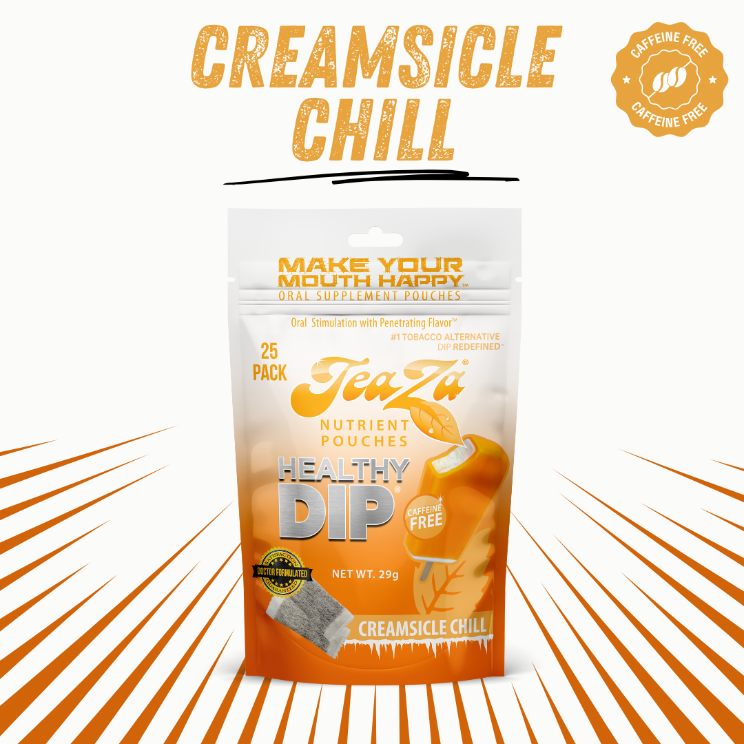 TeaZa® Creamsicle Chill – Nicotine-Free Herbal Pouches, 25 Count ...