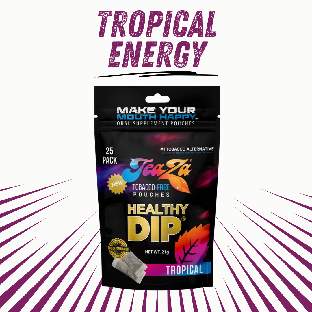 Tropical Flavored Tobacco-Free Pouches - Teaza Energy