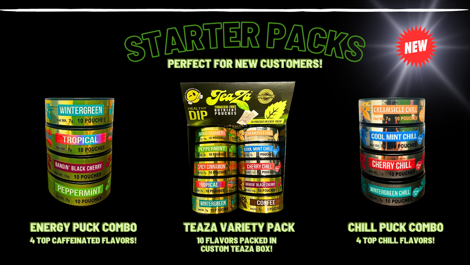 Teaza Energy | #1 Tobacco-Free Dip Pouches