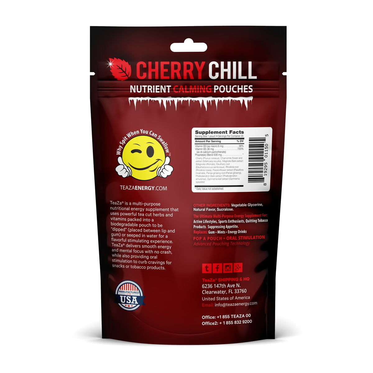 Cherry Chill 25 Count - Teaza Energy